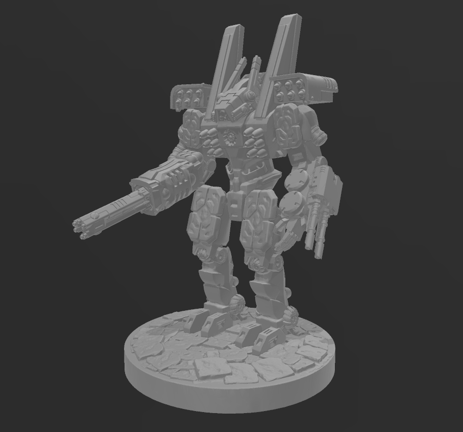 STL file Battletech Super Robot With Base・3D printer design to download ...