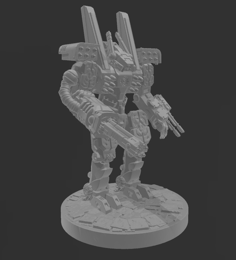 STL file Battletech Super Robot With Base・3D printer design to download ...