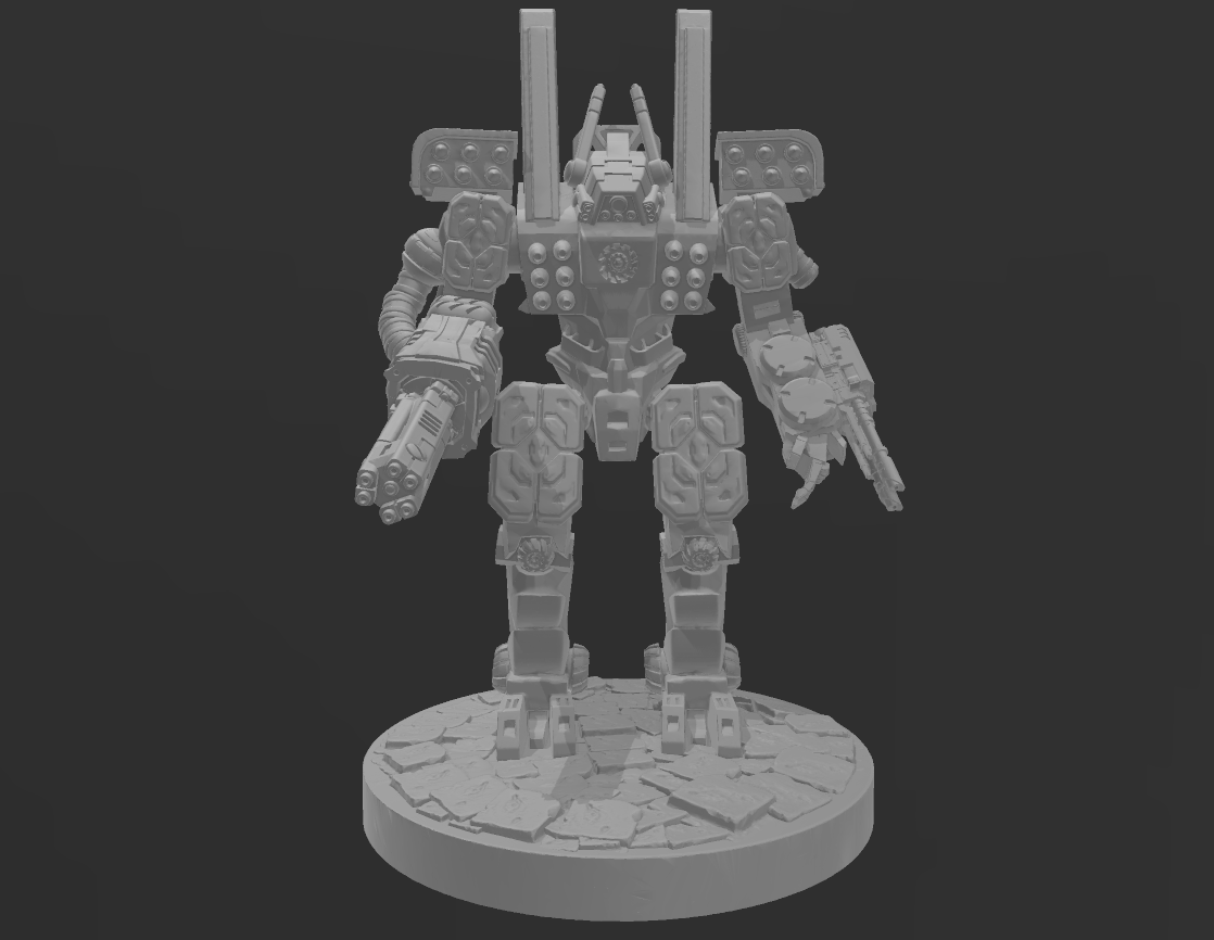 STL file Battletech Super Robot With Base・3D printer design to download ...