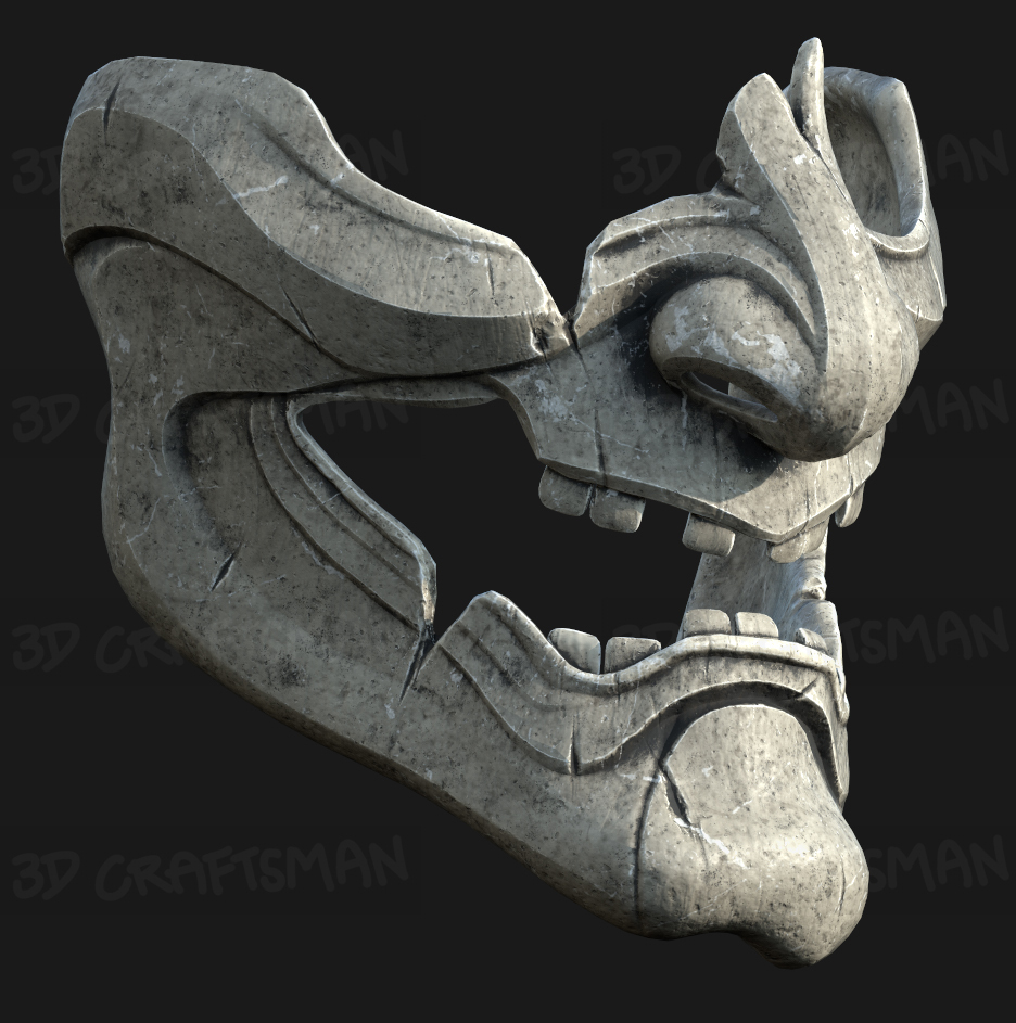 Download OBJ file GHOST OF TSUSHIMA - Skeletal Vengeance Mask Fan Art ...