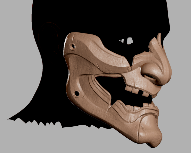 Download OBJ file GHOST OF TSUSHIMA - Skeletal Vengeance Mask Fan Art ...