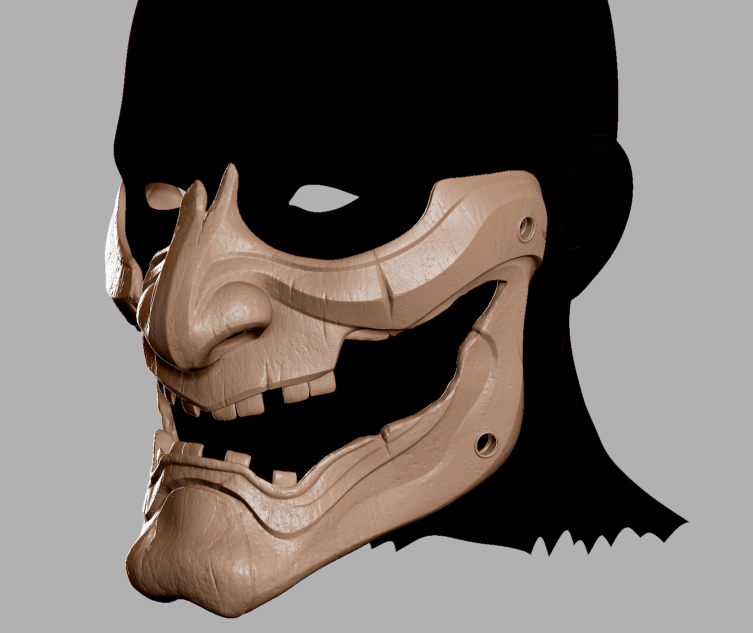 Télécharger fichier OBJ GHOST OF TSUSHIMA - Skeletal Vengeance Mask Fan ...