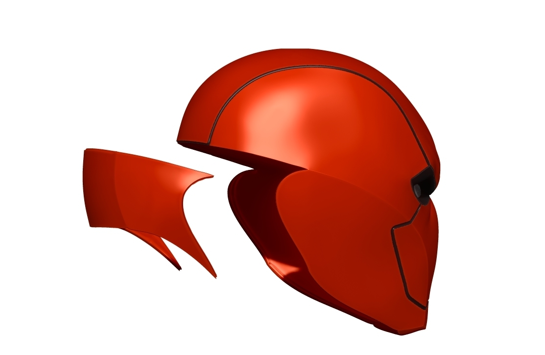 STL file The Red Hood Mask Helmet STL 🪖・Model to download and 3D print ...