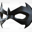 Download OBJ file Robin Mask 3D Print Cosplay Model • Template to 3D ...