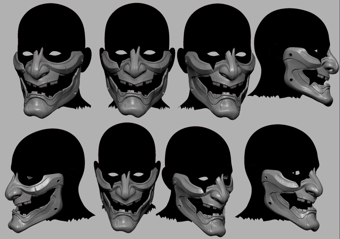 Download OBJ file GHOST OF TSUSHIMA - Skeletal Vengeance Mask Fan Art ...