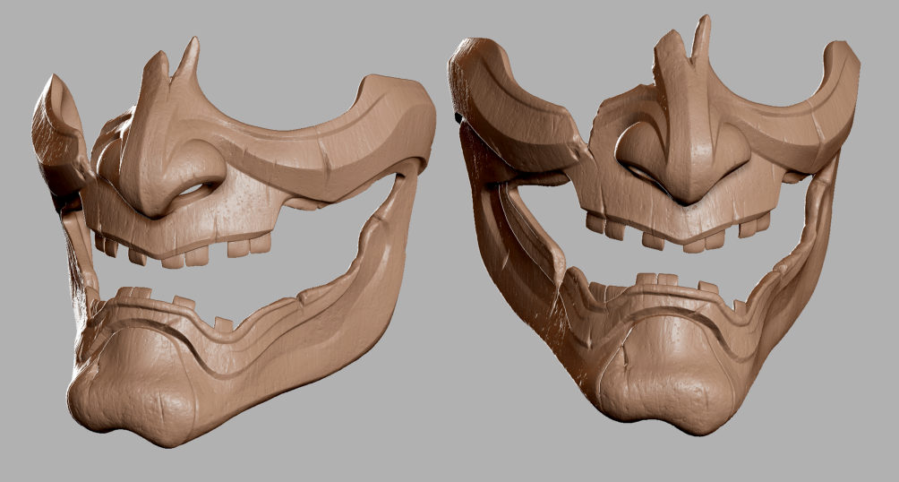 Download OBJ file GHOST OF TSUSHIMA - Skeletal Vengeance Mask Fan Art ...