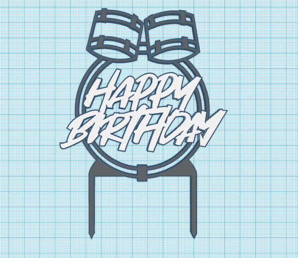 STL file drums topper/birthday topper・3D printing model to download・Cults