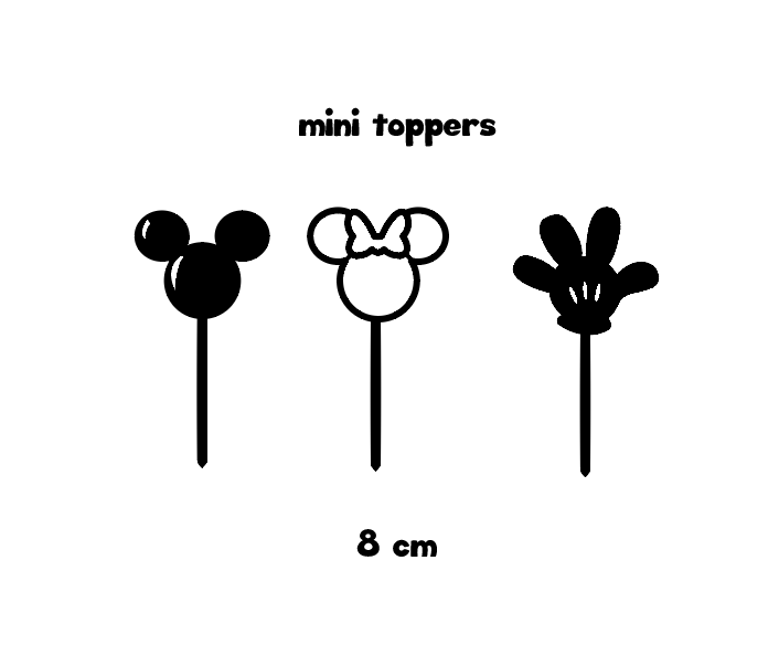 Archivo STL gratis mini toppers minnie and mickey 🏠・Plan de impresión ...