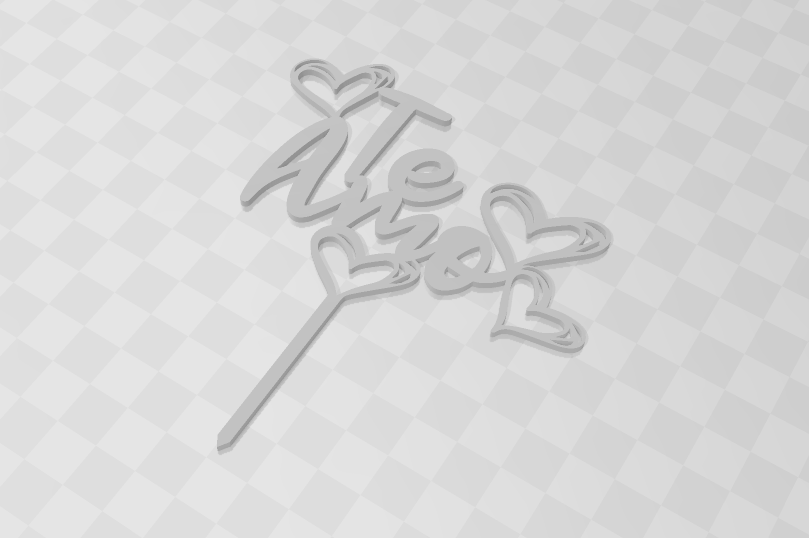 Free STL file romantic topper・3D printable design to download・Cults