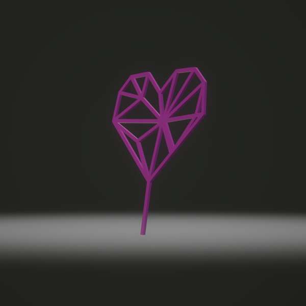 3D file geometric heart・3D printer model to download・Cults