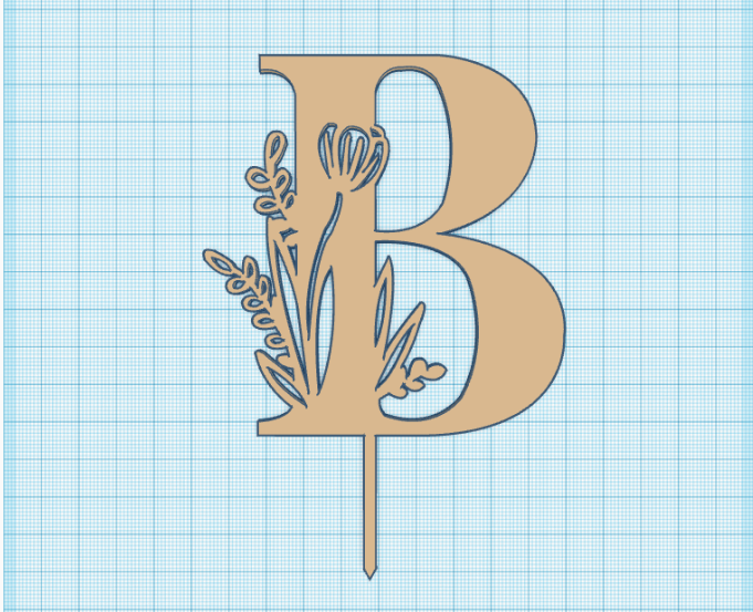 STL file topper letra B 🏠・Model to download and 3D print・Cults