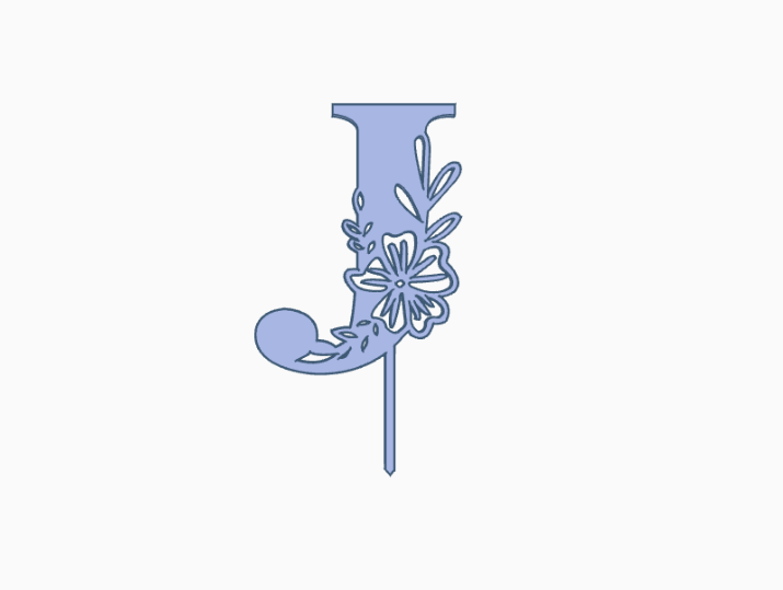 Archivo STL topper letra J 🏠・Modelo de impresión 3D para descargar・Cults