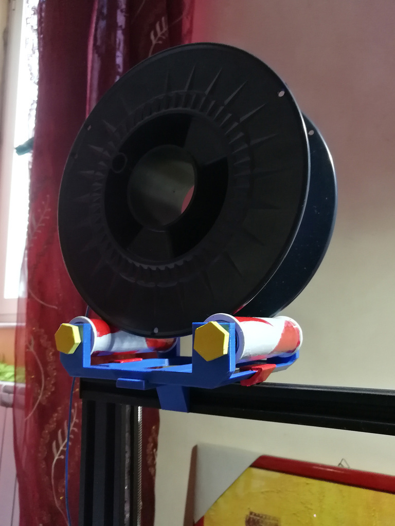 Free STL file Universal Filament Spool Holder - over Ender 3 top bar! 🪢 ...