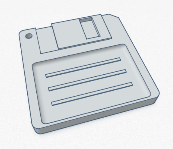 STL file Floppy disk key ring - key chain 💾・3D printer model to ...