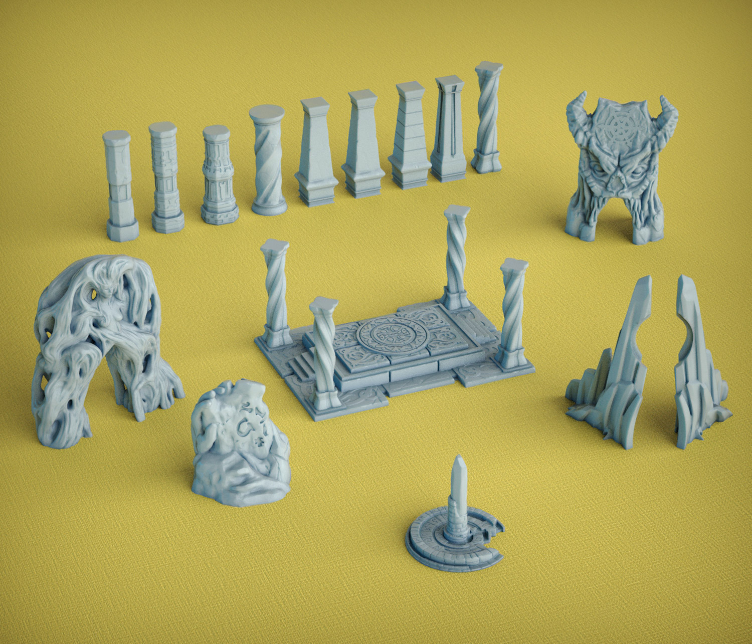 Free 3D file Printable Scenery - Anniversary Yellow Bundle・3D printer ...