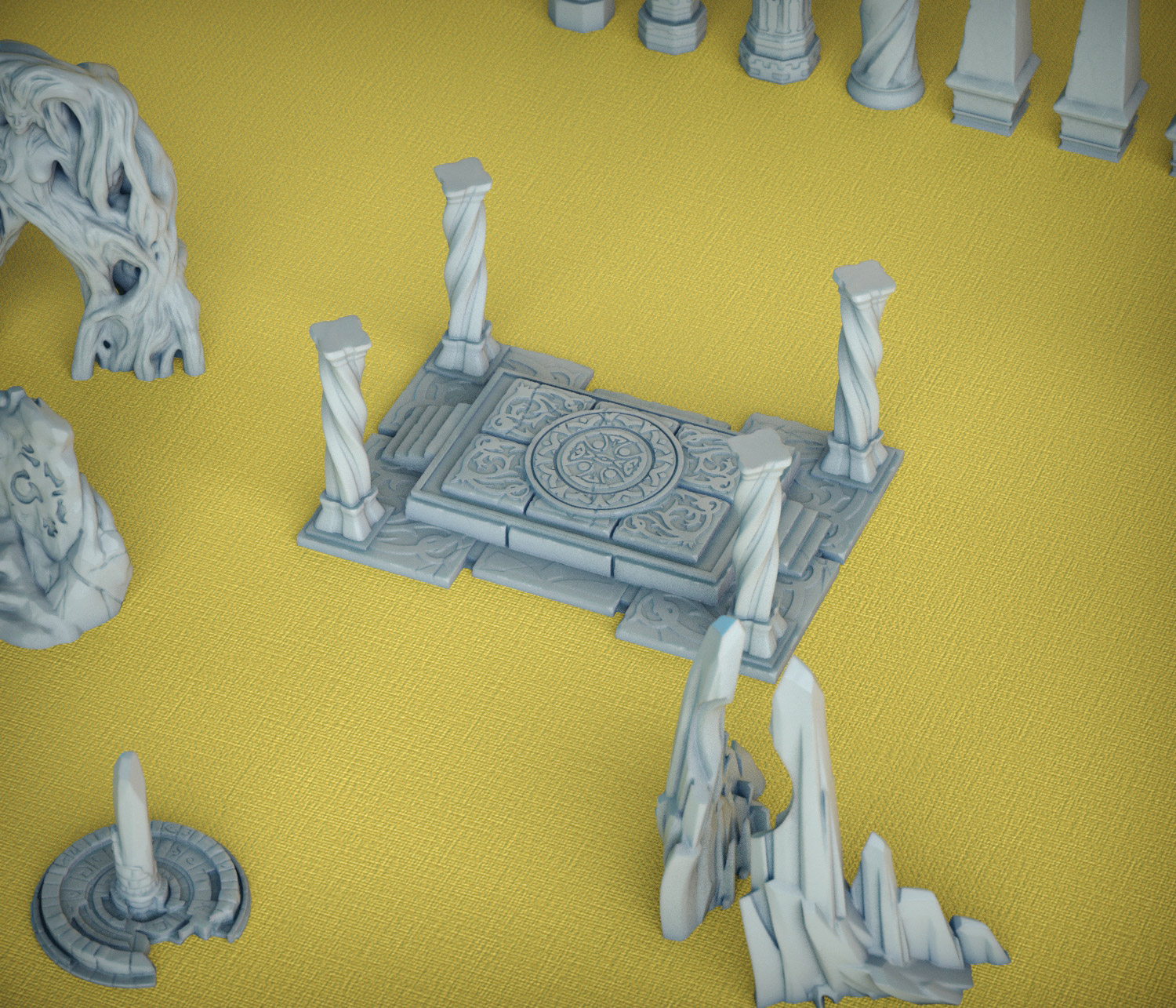 Free 3D file Printable Scenery - Anniversary Yellow Bundle・3D printer ...