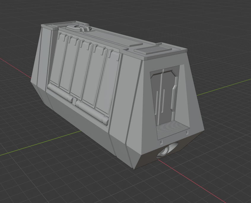 Free STL file Sci-fi Miniature Terrain - Mobile Cargo Crate Inspired by ...
