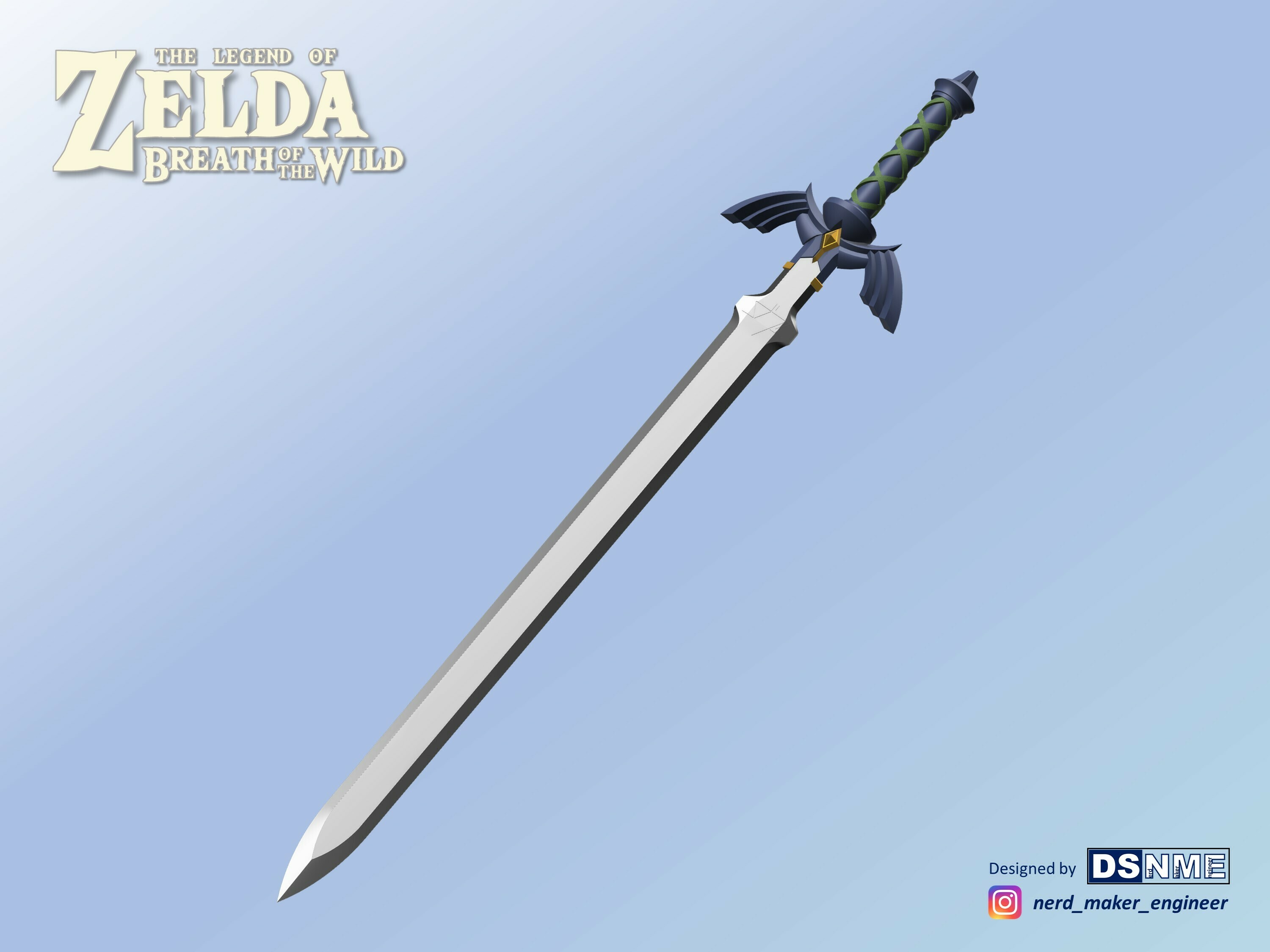 3D file Master Sword from Zelda Breath of the Wild (Life Size)・Model to ...