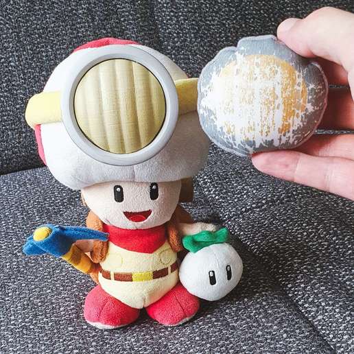 Download STL file Captain Toad Headlamp for SAN-EI plush figure • 3D ...