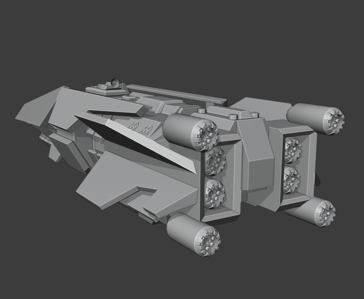 STL file Halberd Class Destroyer 🚢・3D printer design to download・Cults