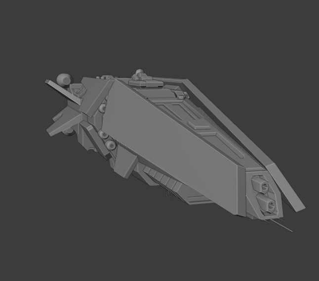STL file Halberd Class Destroyer 🚢・3D printer design to download・Cults