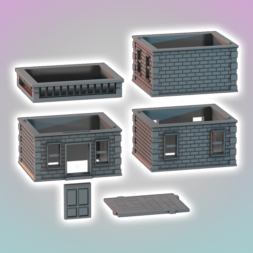 STL file Modern Brick Apartment Buildings・3D printing idea to download ...