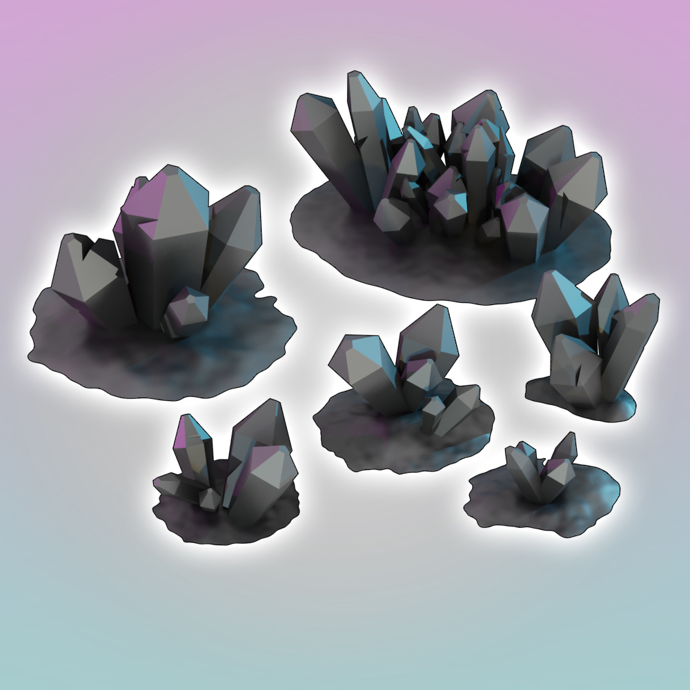 STL file Crystal Formations・3D printer design to download・Cults