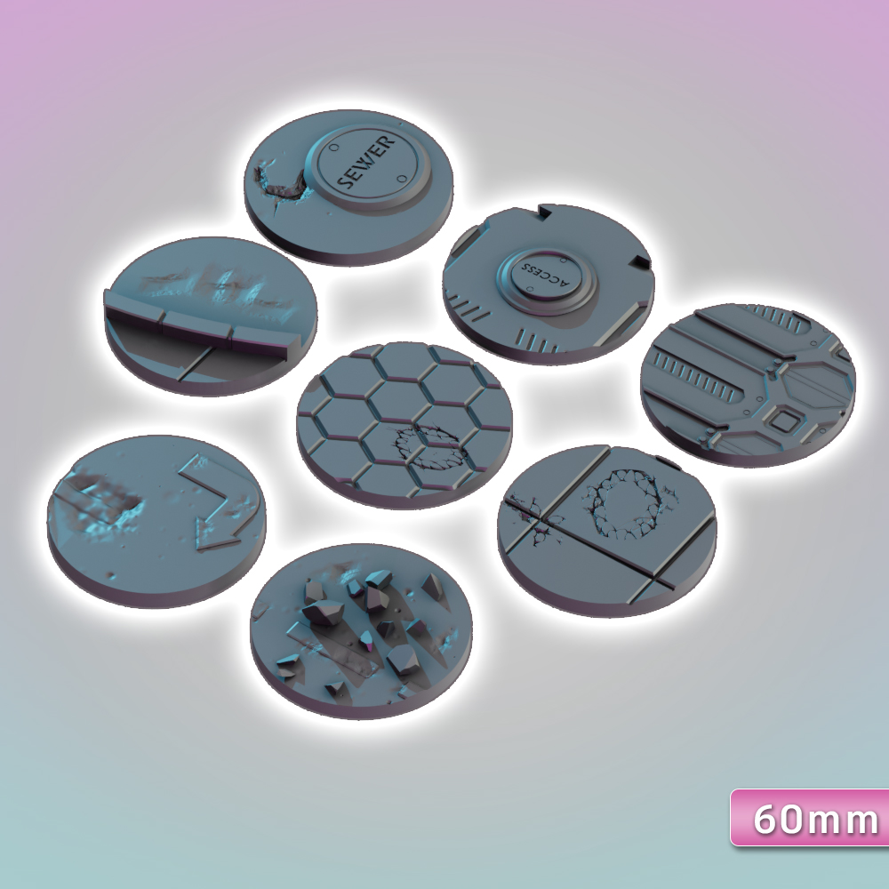 3D file City & Industrial Bases 25-70mm Bundle (110+ BASES!)・3D print ...