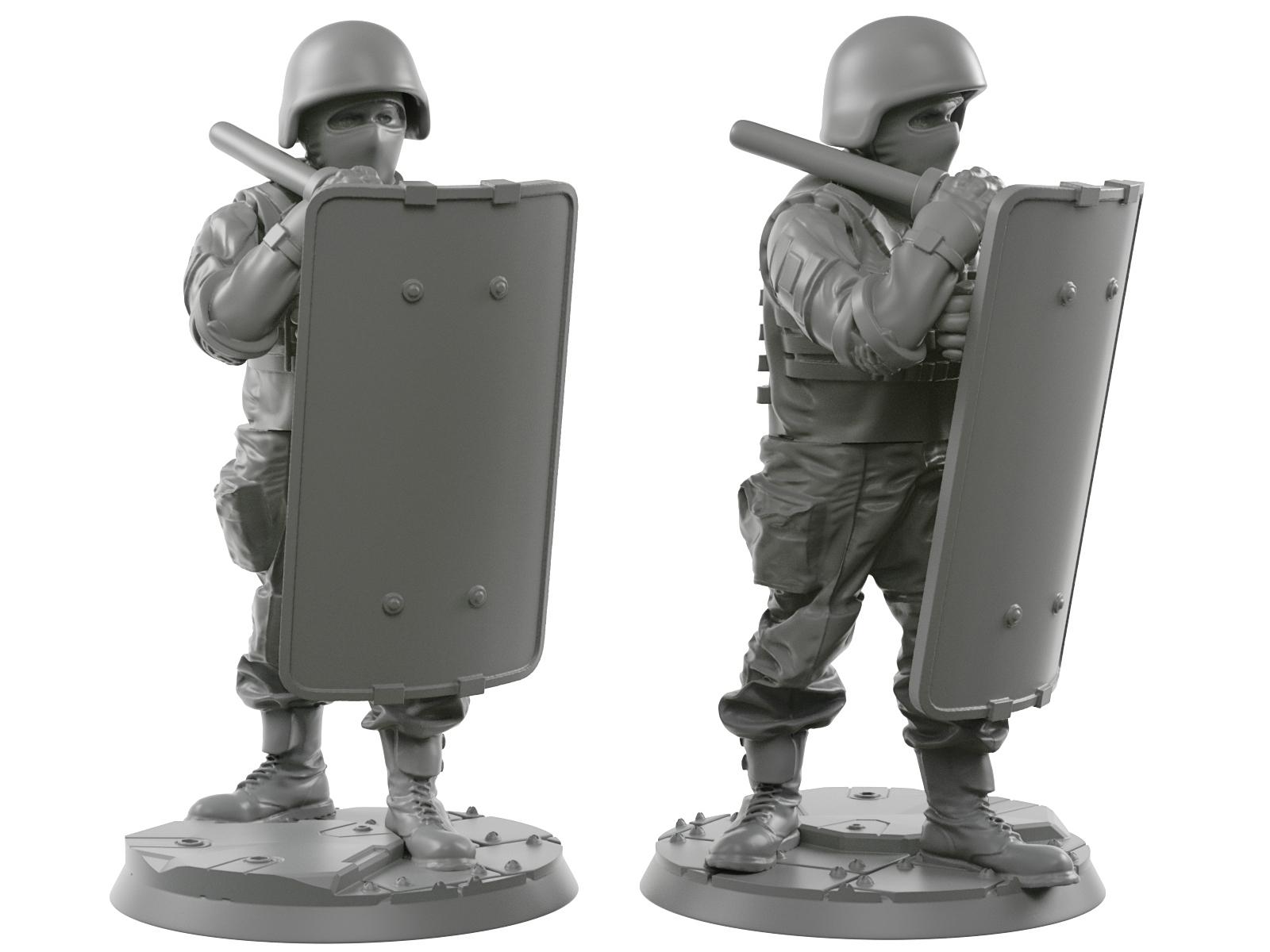 3D file Riot shields squad ⚔・3D printer design to download・Cults