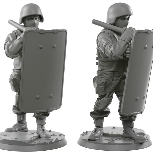 Download STL file Riot shields squad • 3D print model ・ Cults