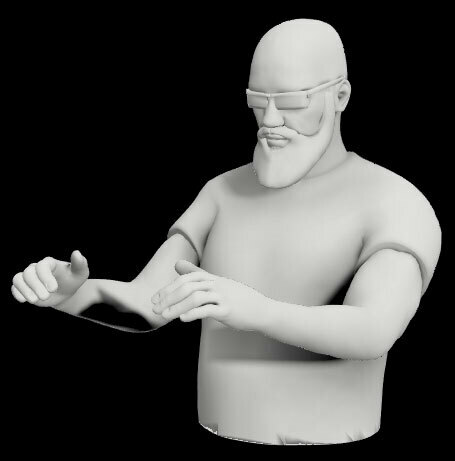 STL file 1/10 RC Driver with beard for lexan interiors 👨・3D printable ...