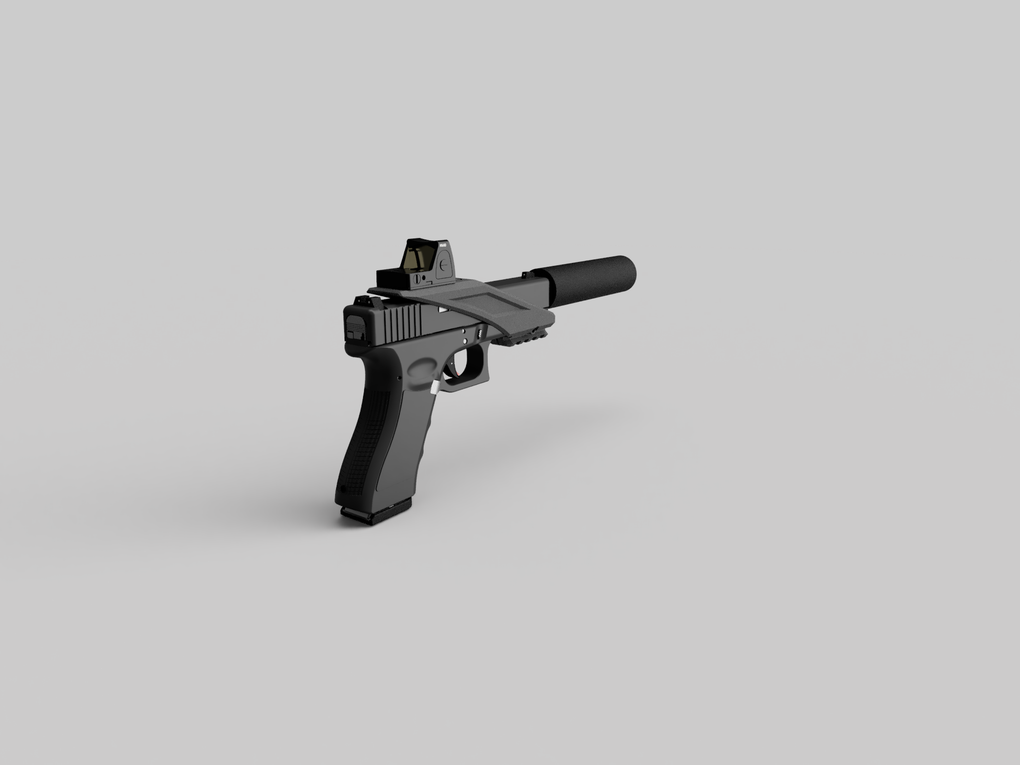 Free Stl File Airsoft Glock Rmr Mount With Bottom Rail 🔫・design To