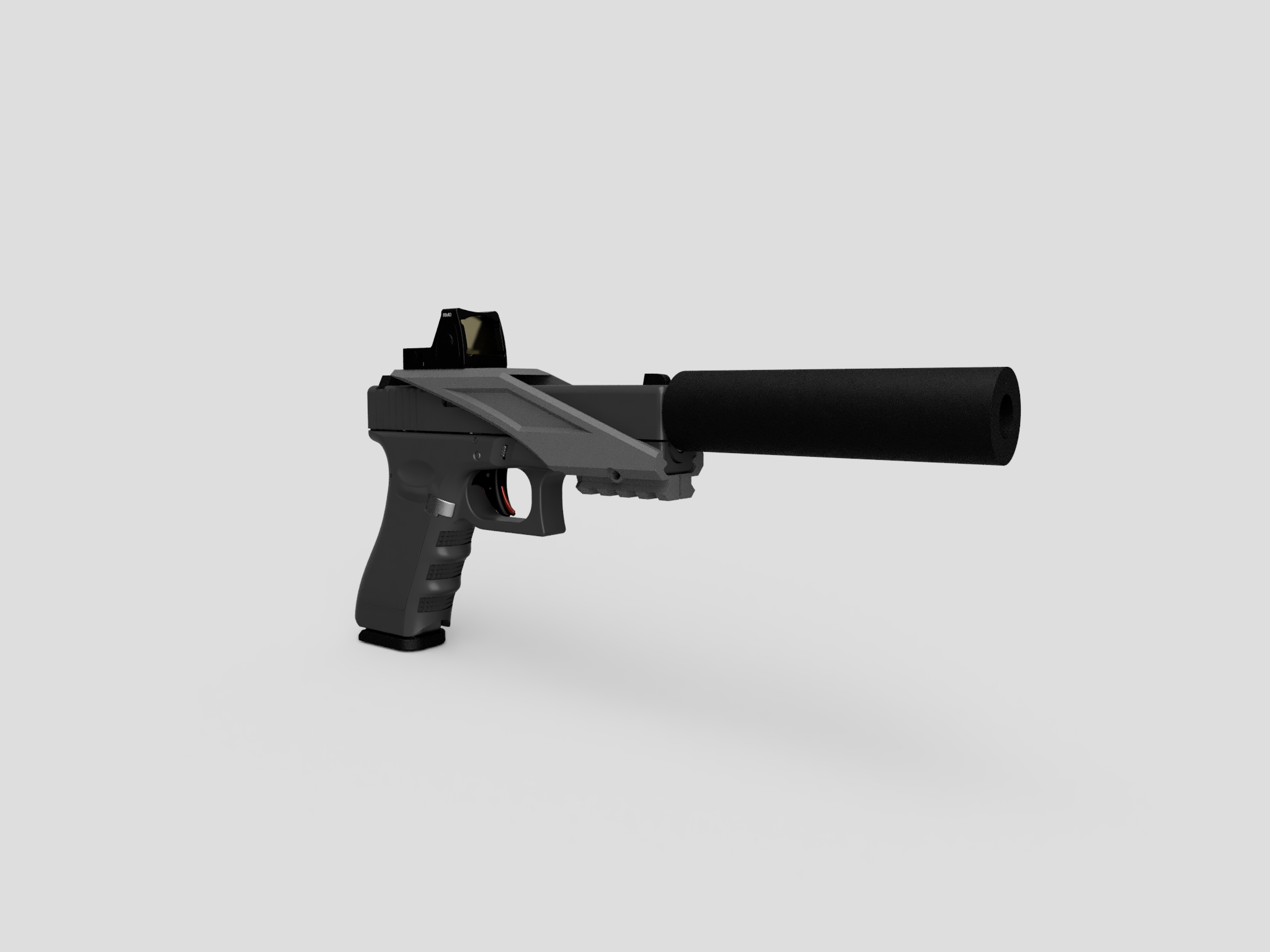 Free Stl File Airsoft Glock Rmr Mount With Bottom Rail 🔫・design To