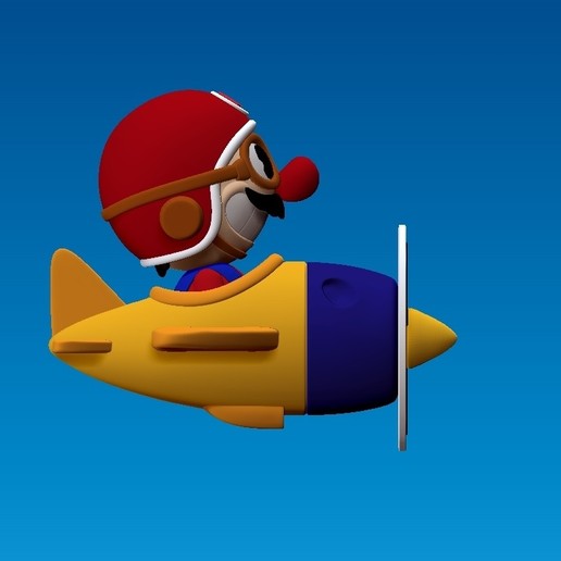 Download STL file cuphead airplane - mario airplane • 3D printing ...