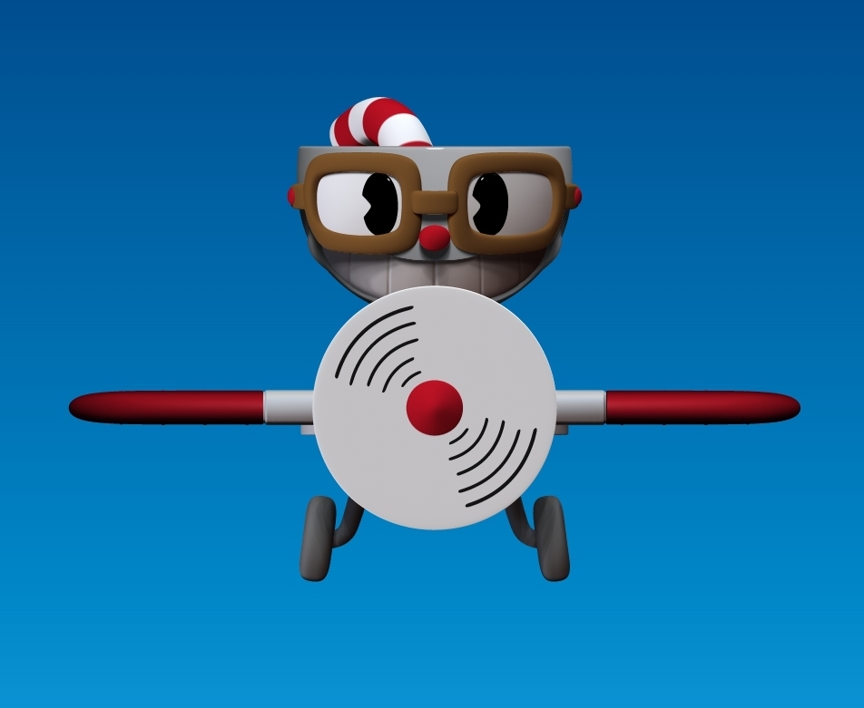 Download STL file cuphead airplane - mario airplane • 3D printing ...