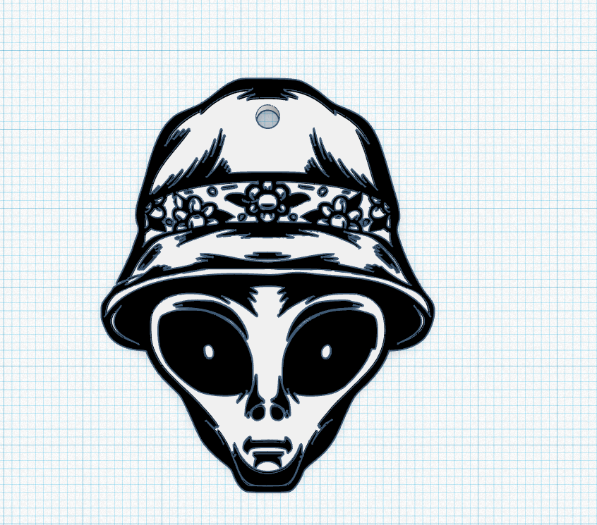 STL file Alien keychain with piluso・Design to download and 3D print・Cults