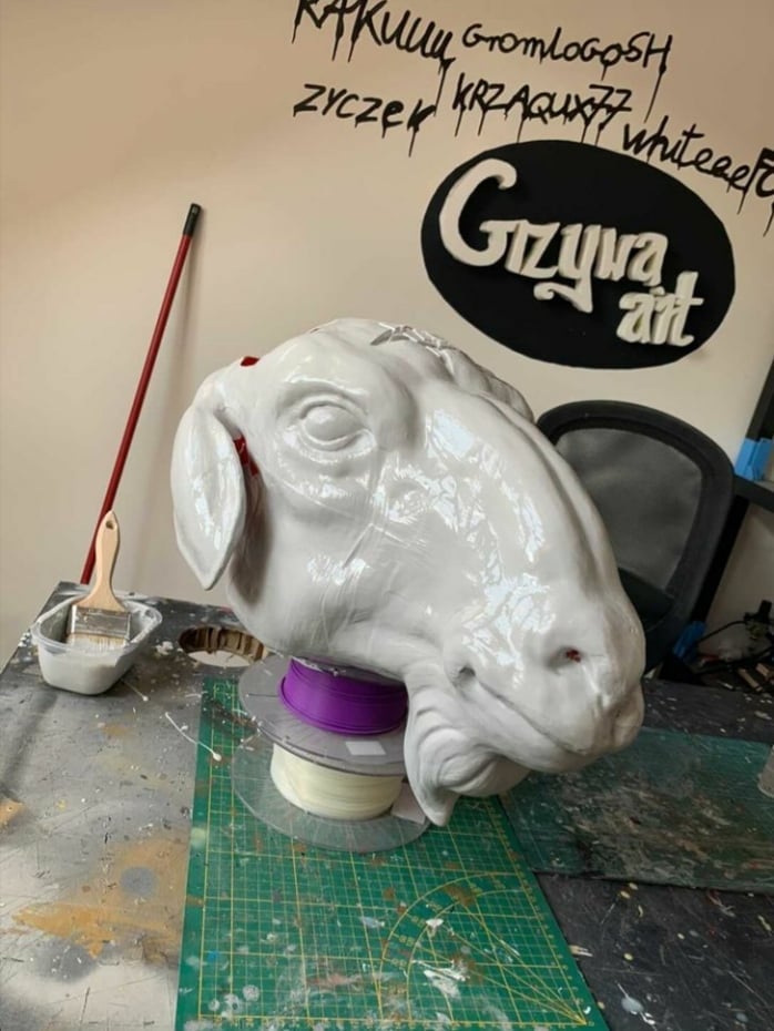 STL file Baphomet Head 2 👹・3D print model to download・Cults