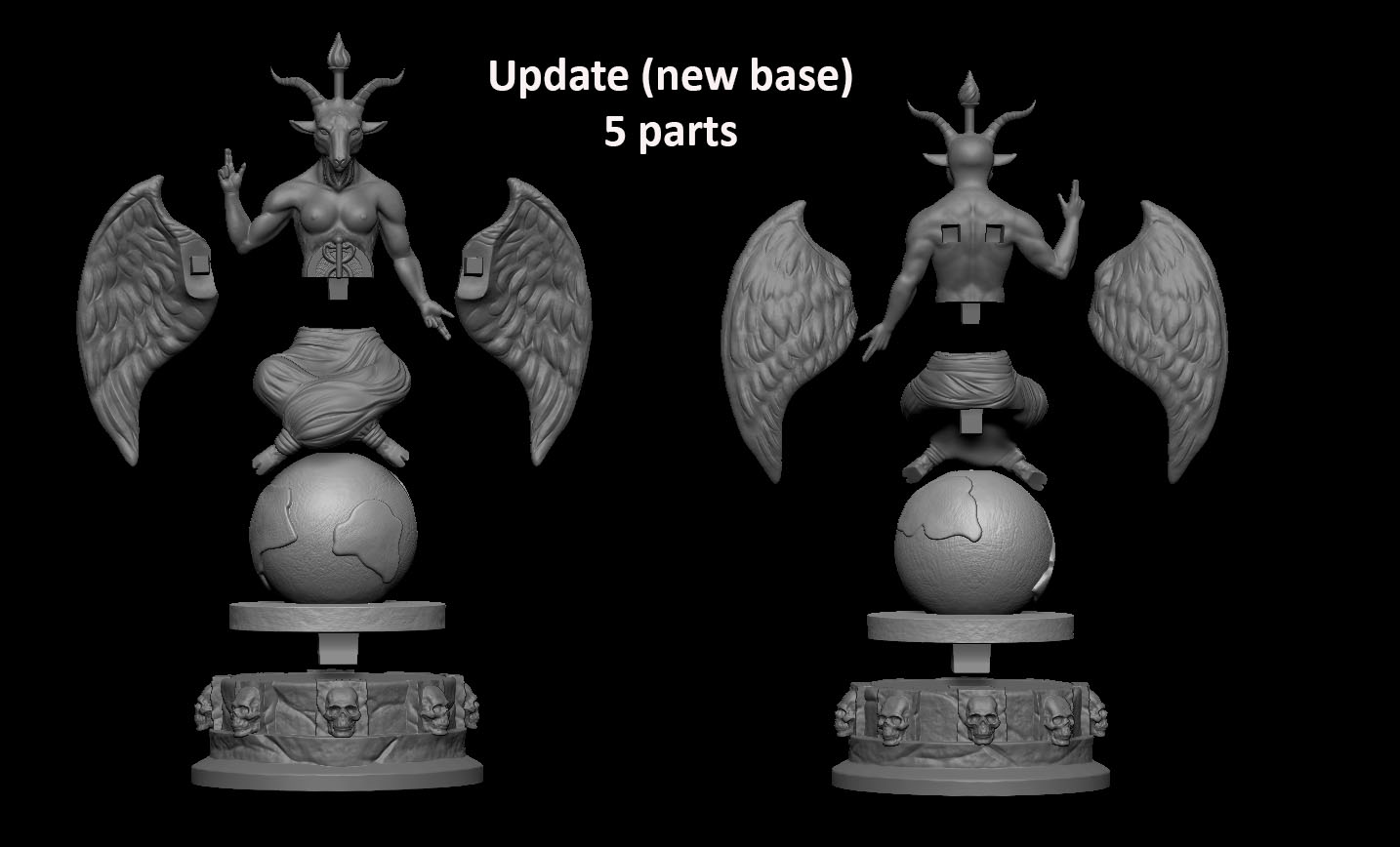 STL-Datei Baphomet 🖨️・Design für 3D-Drucker zum herunterladen・Cults