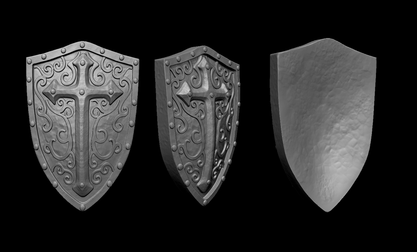 3D file Medieval Weapons Shield pack・Model to download and 3D print・Cults