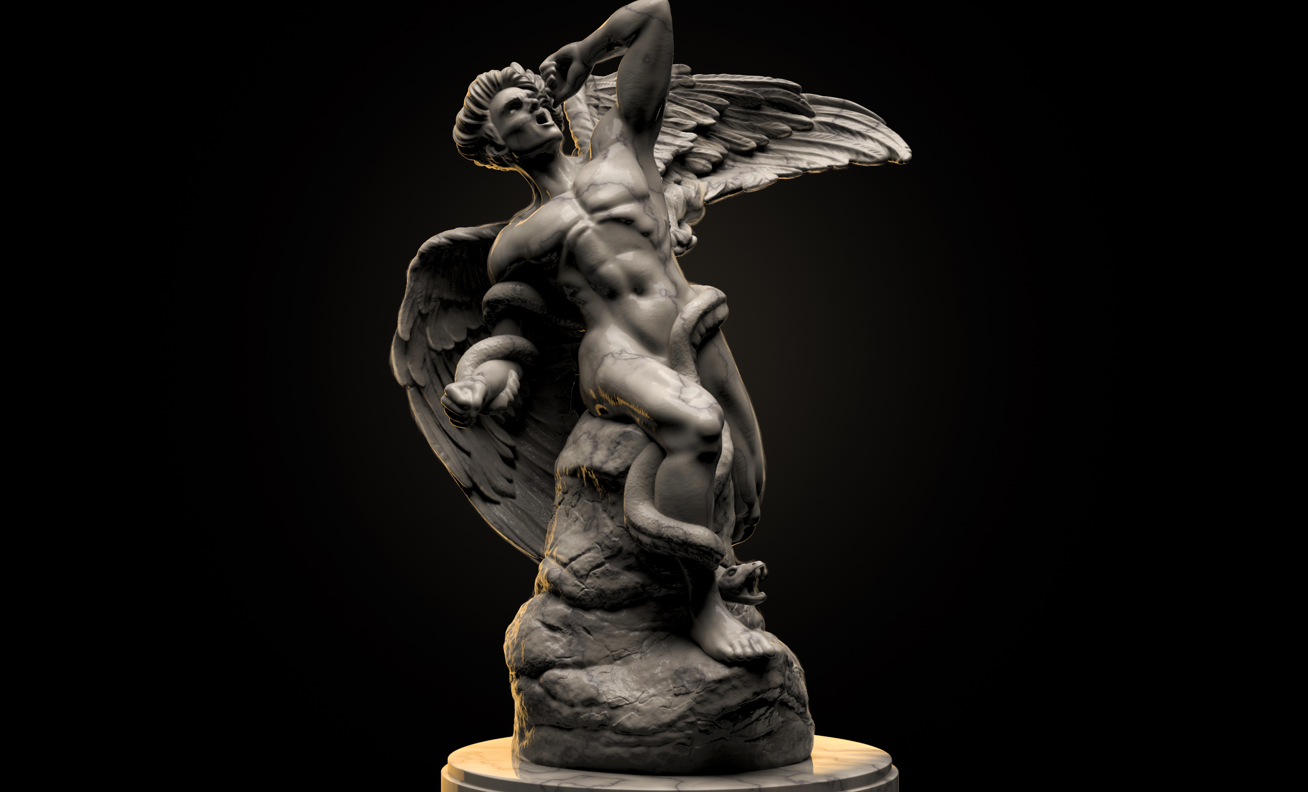 Archivo STL Ángel caído 🐉・Modelo imprimible en 3D para descargar・Cults