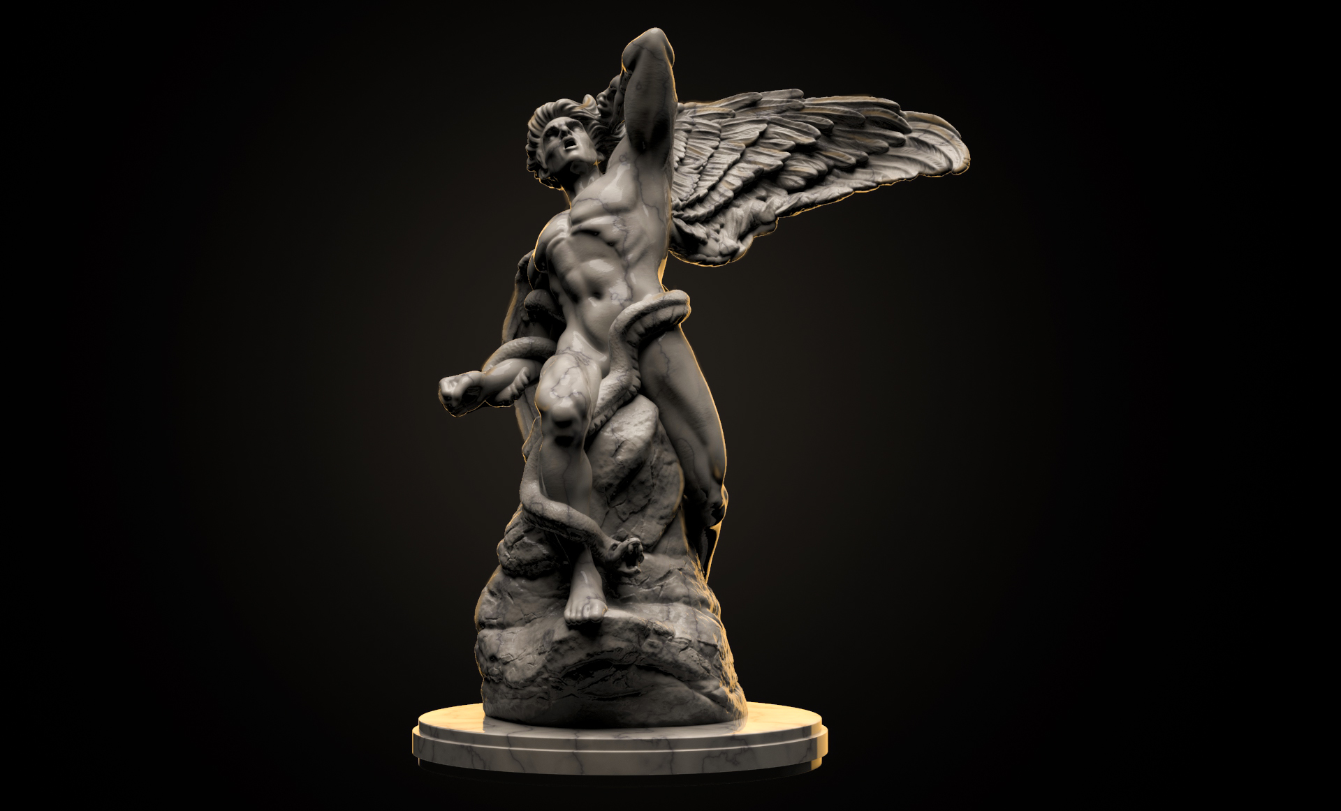 Archivo STL Ángel caído 🐉・Modelo imprimible en 3D para descargar・Cults