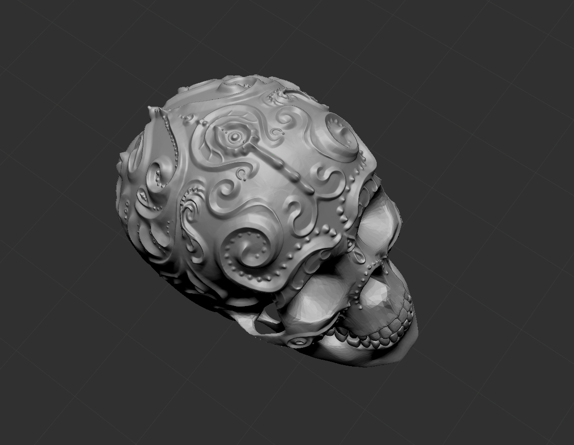 3D file Sugar Skull for Halloween Decoration 💀・3D printer model to ...