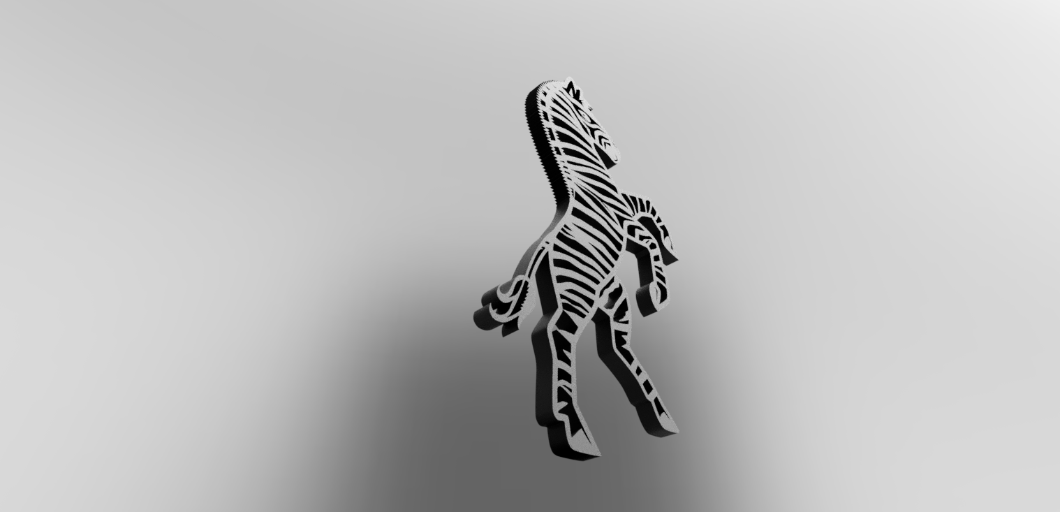 STL file wall zebra・3D print design to download・Cults