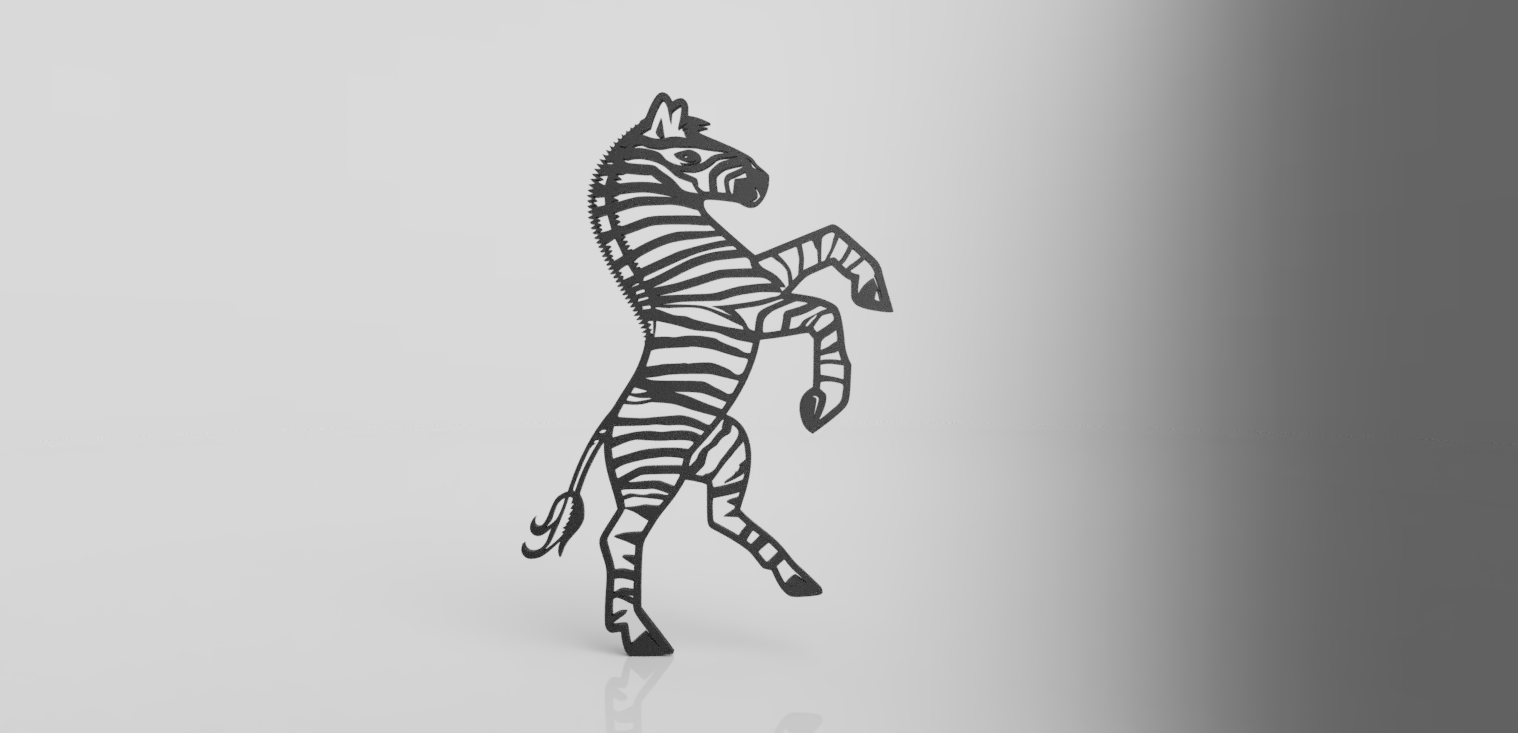 STL file wall zebra・3D print design to download・Cults