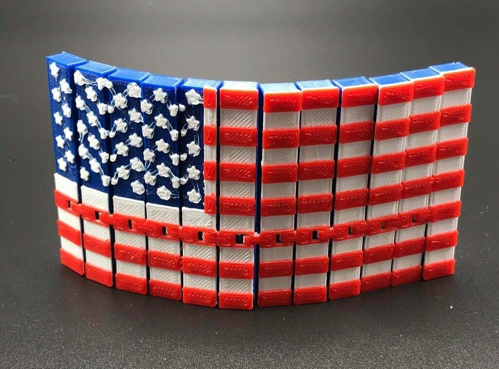 Free STL file Articulated American Flag・3D print model to download・Cults