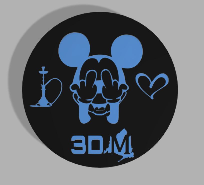 STL file MICKEY MOUSE BONG MAT・3D printable design to download・Cults