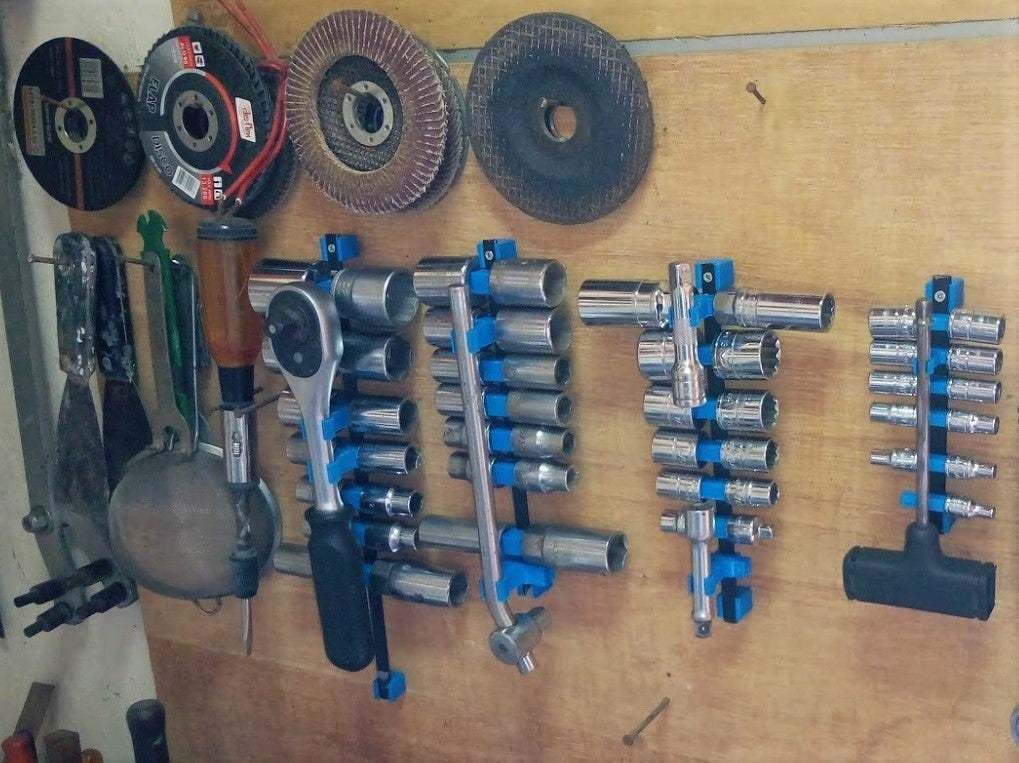 Download free STL file Socket Organizer With Rail, Dual • 3D print ...