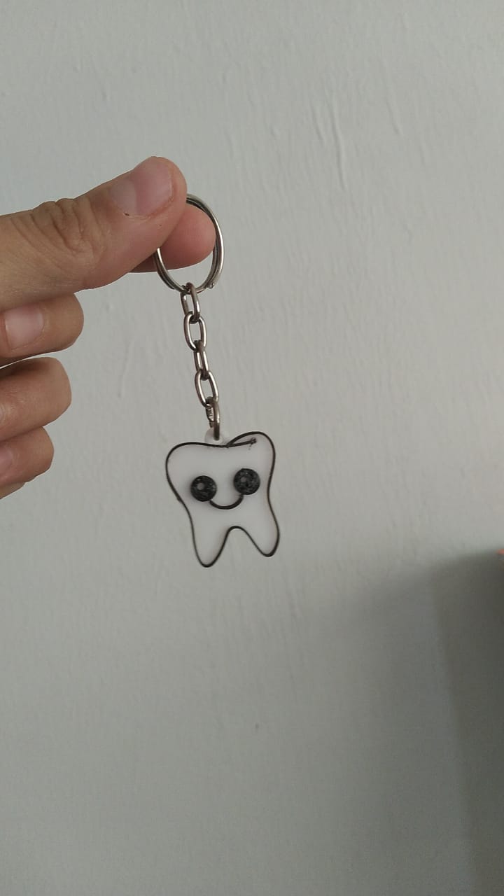 STL file Tooth Shaped Keychain・3D printable design to download・Cults