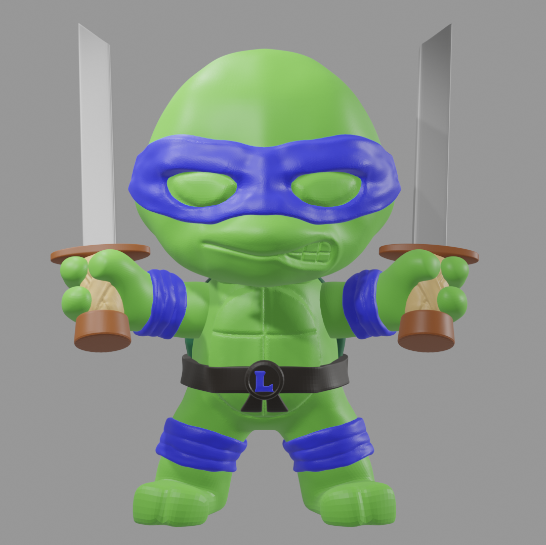 STL file TMNT Leonardo・Model to download and 3D print・Cults