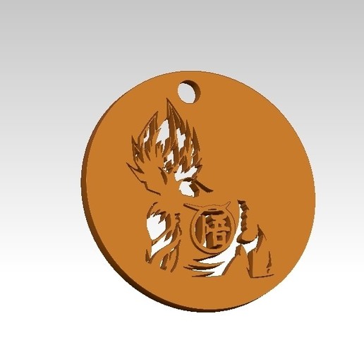 Download free STL file goku shadow pendant • Template to 3D print ・ Cults